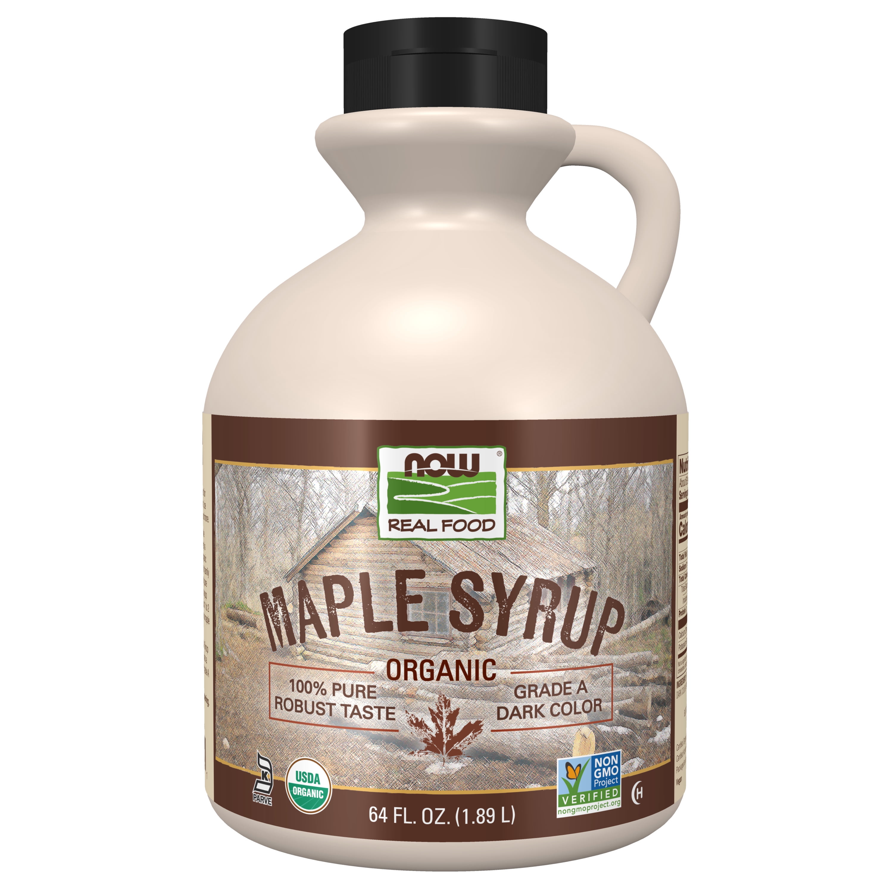 NOW Foods, Certified Organic Maple Syrup, Grade A Dark Color, Certified ...