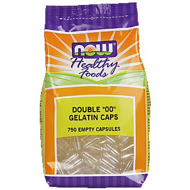 NOW Foods Double "00" Gelatin Caps 750 Gelcaps - Walmart.com