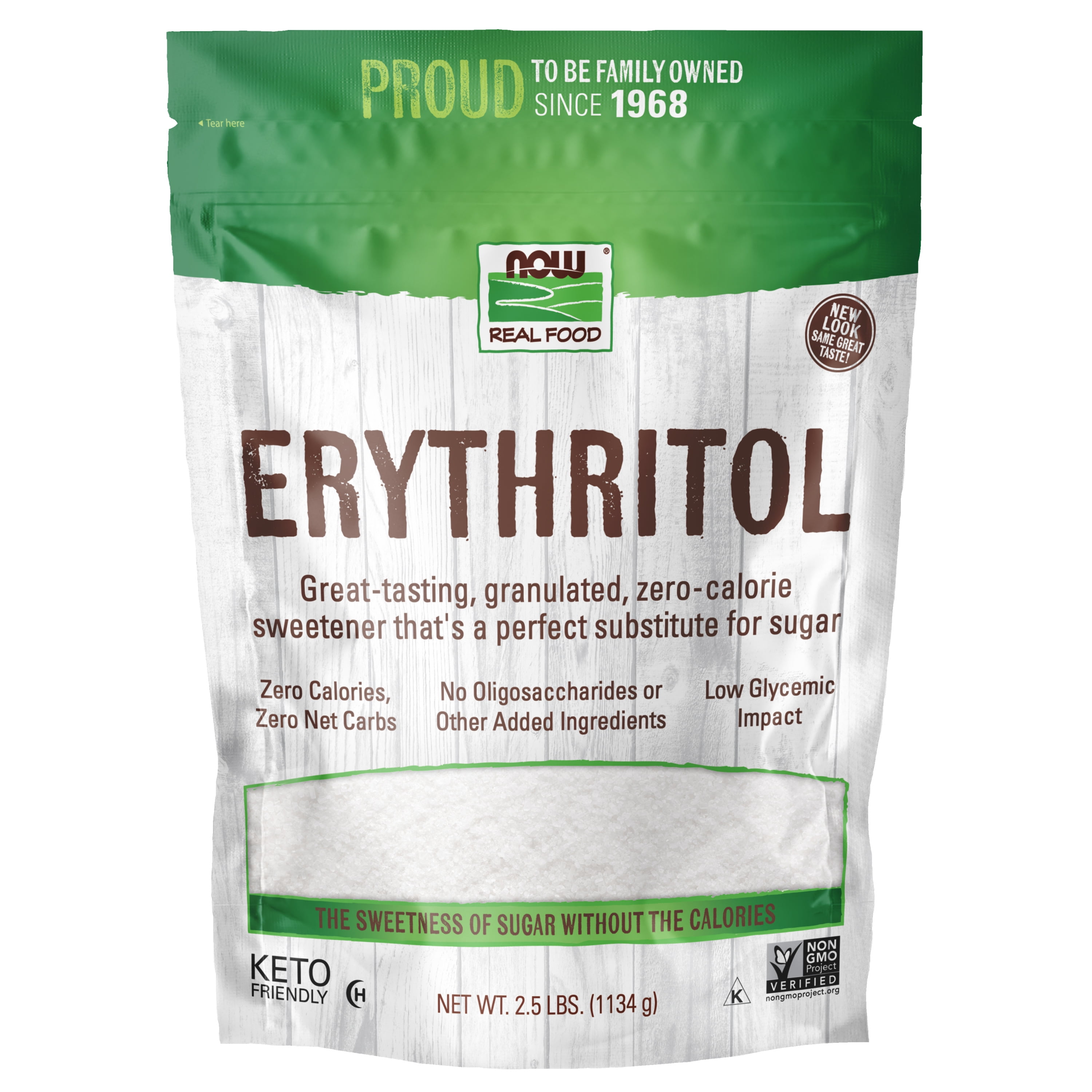 NOW Foods, Erythritol, Great-Tasting Sugar Replacement, Zero Calories ...