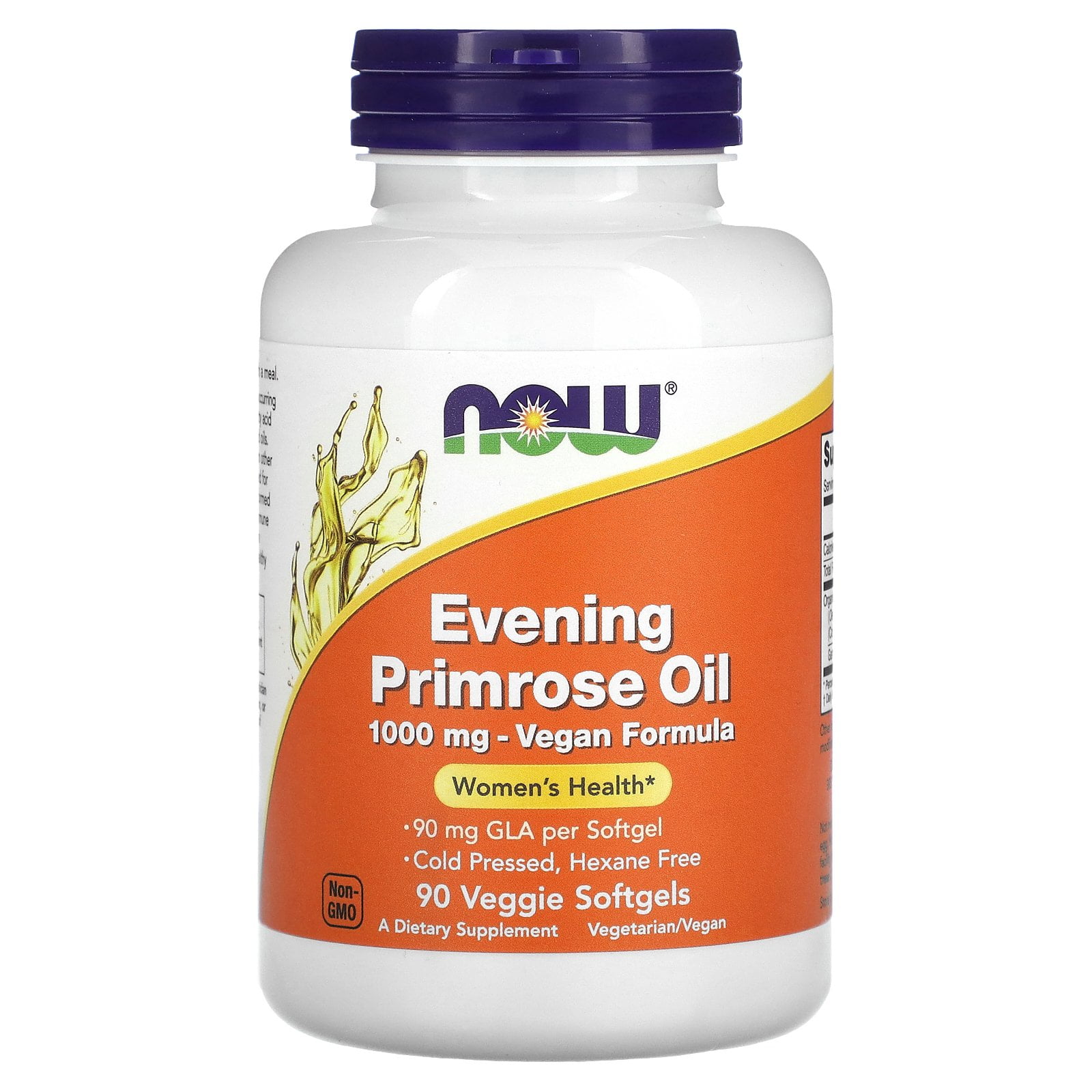 NOW Foods Evening Primrose Oil, 1,000 mg, 90 Veggie Softgels - Walmart.com