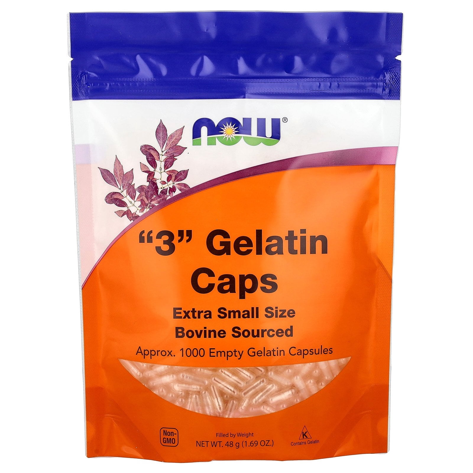 Now Foods Gelatin Caps #3 1000 Capsule - Walmart.com