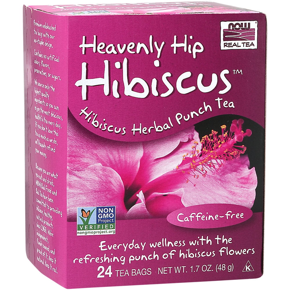 NOW Real Tea - Heavenly Hip Hibiscus Tea Bags - Box of 24 Packets by ...