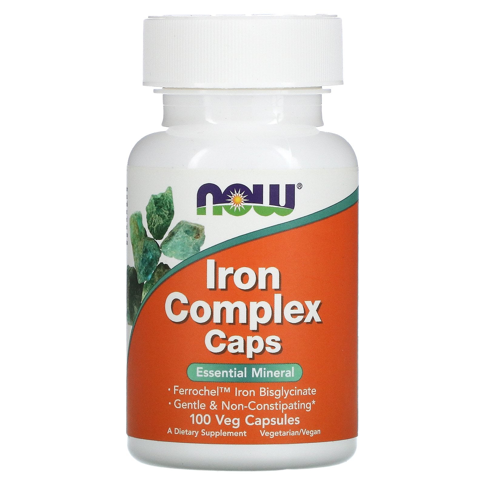 NOW Foods - Iron Complex Caps with Ferrochel Bisglycinate, Essential ...