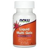 NOW Foods Liquid Multi Gels 60 Sgels - High Potency Multivitamin ...