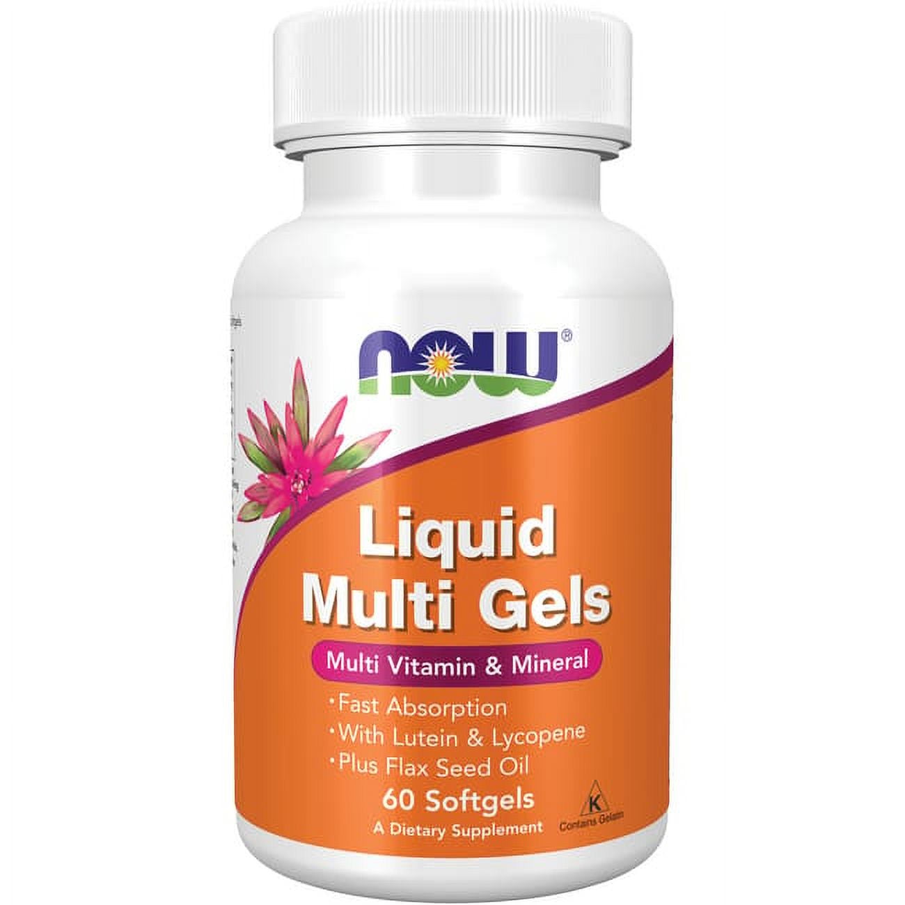 NOW Foods Liquid Multi Gels 60 Sgels - High Potency Multivitamin ...