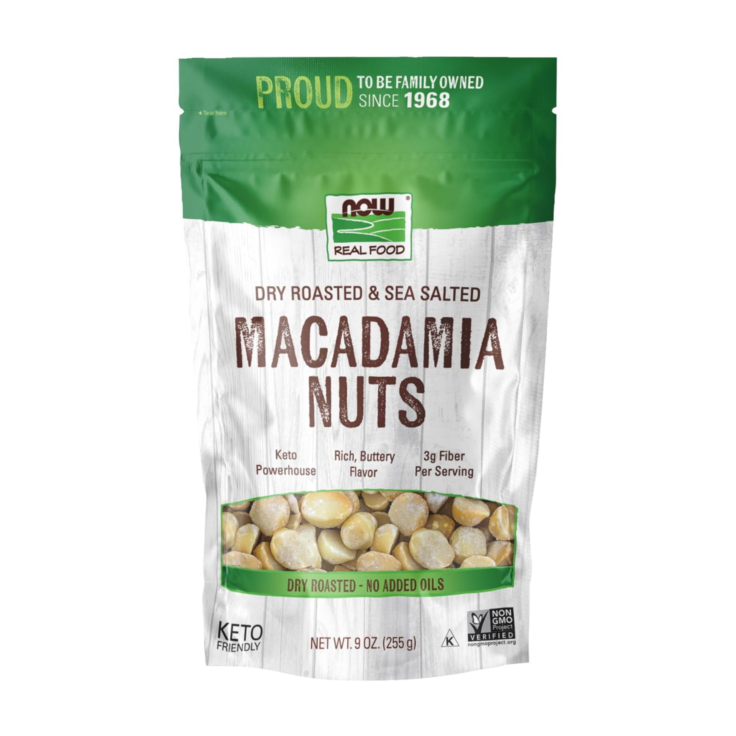 NOW Foods, Macadamia Nuts, Dry Roasted with Sea Salt, Source of Fiber ...