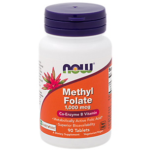 NOW Foods Methyl Folate 1,000 mcg 90 Tabs - Walmart.com
