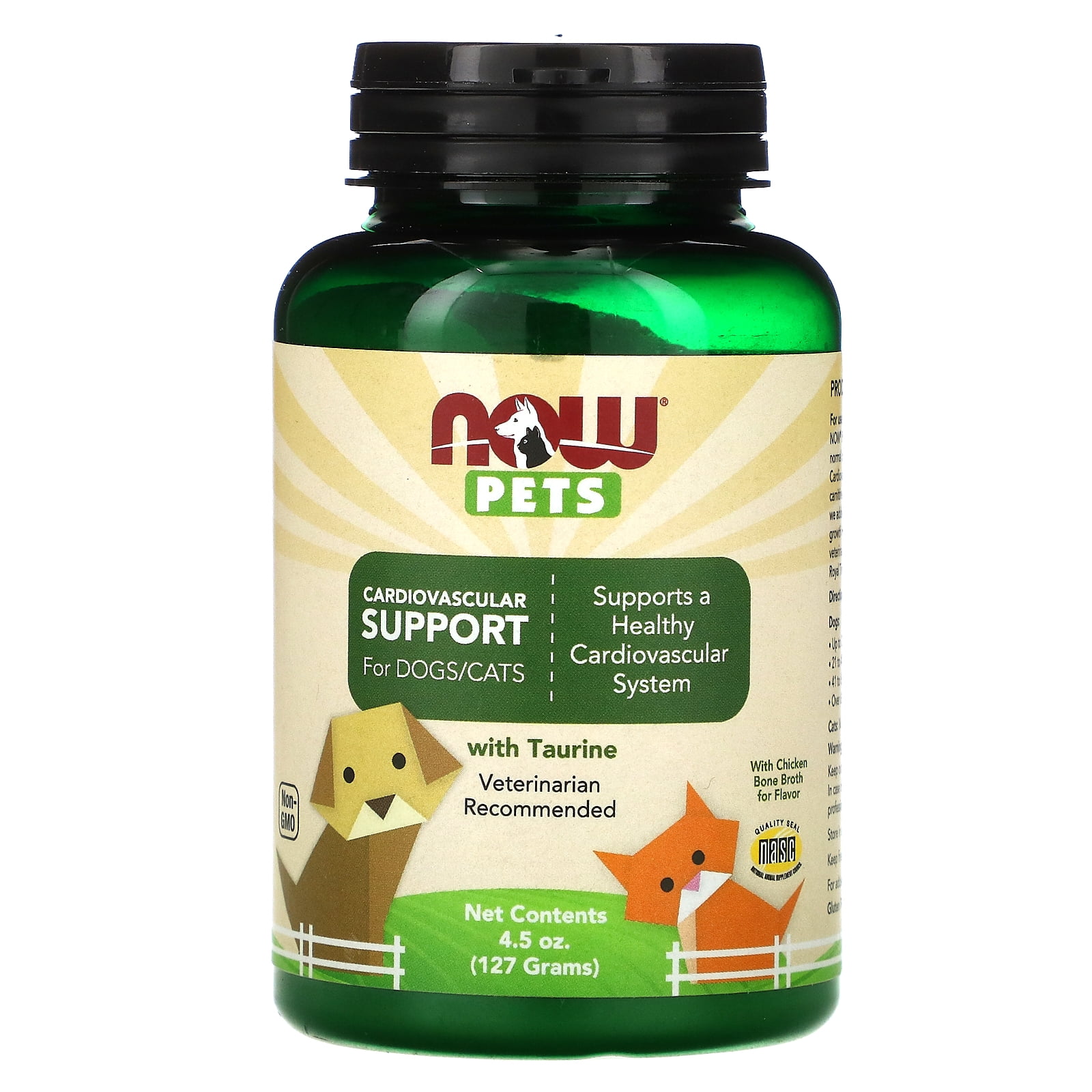 NOW Foods Pets, Cardiovascular Support for Dogs/Cats, 4.5 oz (127 g ...
