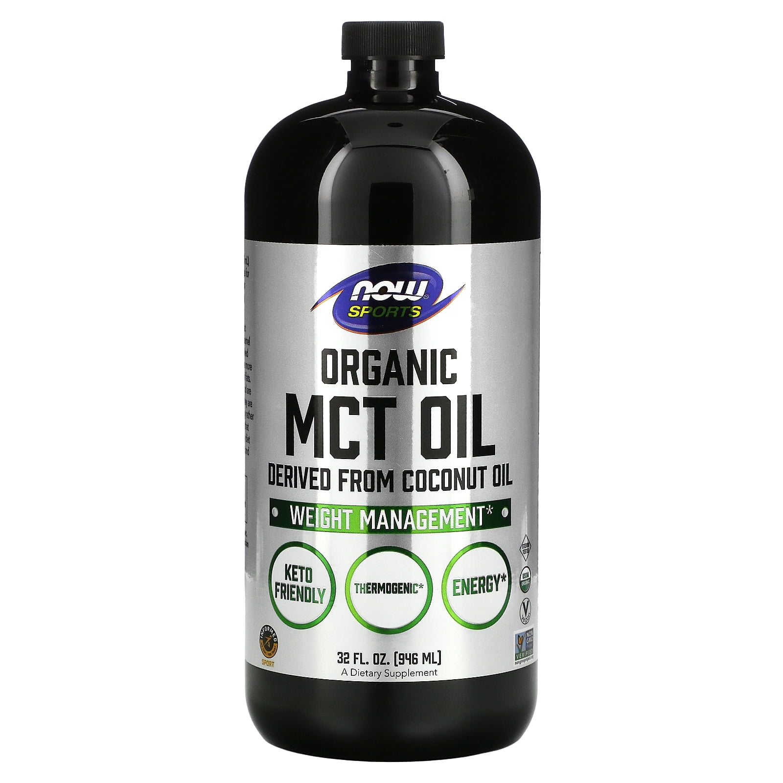 NOW Foods Sports, Organic MCT Oil, 32 fl oz, Liquid Supplements, Keto ...