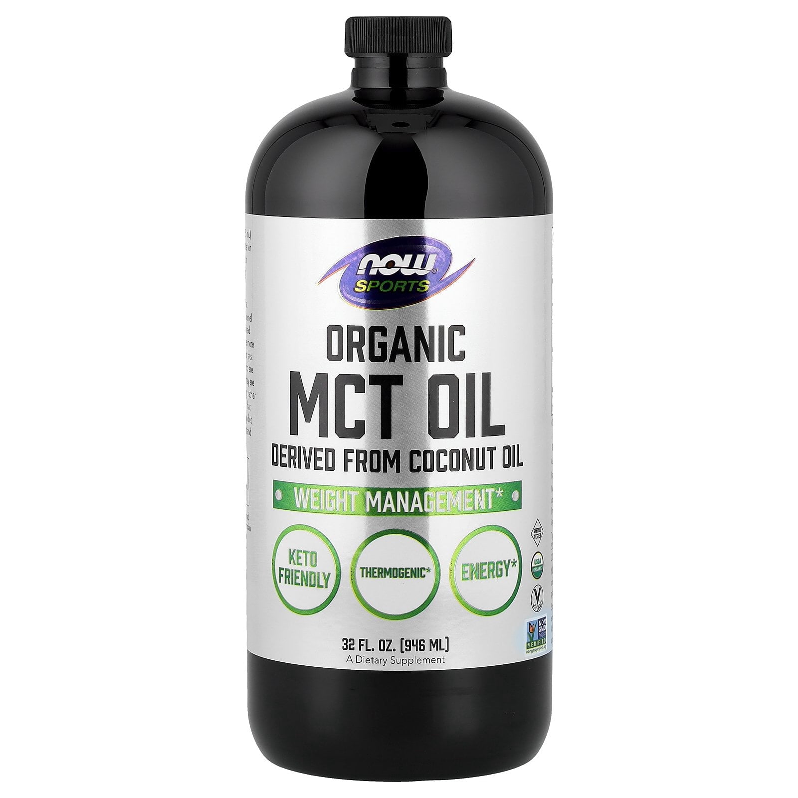 NOW, Organic MCT Oil, 32 fl. oz, Derived from Coconut Oil, Medium-Chain ...