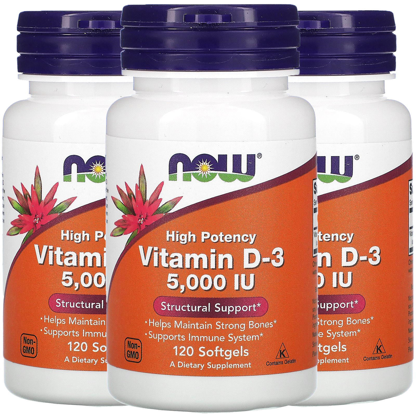 NOW Foods Vitamin D3 Highest Potency 10000 IU ,120 Softgels-2 Pack - Walmart.com