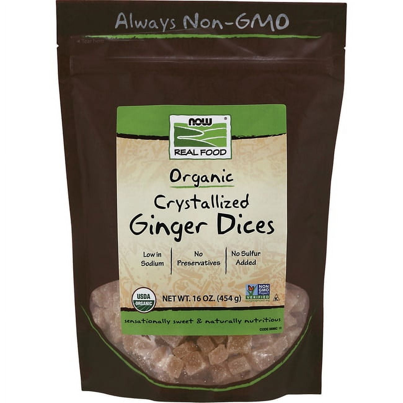 NOW Foods Organic Crystallized Ginger Dices 16 oz Pkg - Walmart.com