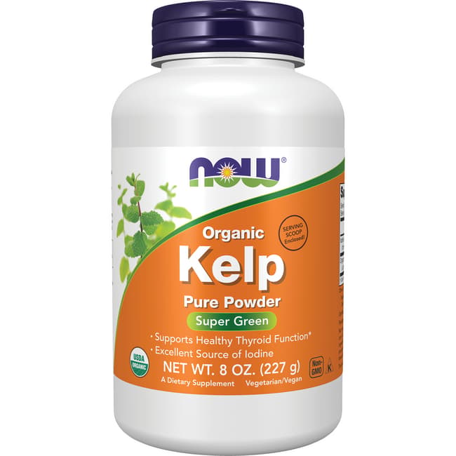 NOW Foods Organic Kelp Pure Powder 8 oz, Rich in Natural Iodine ...