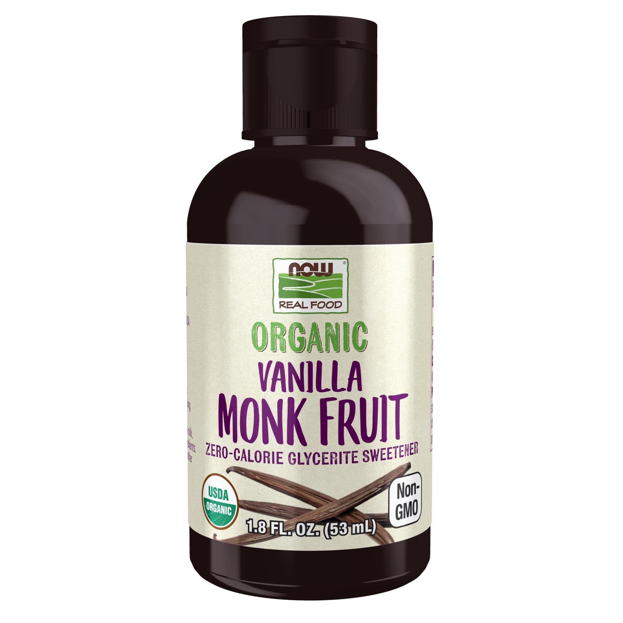 NOW Foods, OrganicITSC Liquid Monk Fruit, Vanilla, Zero-Calorie ...