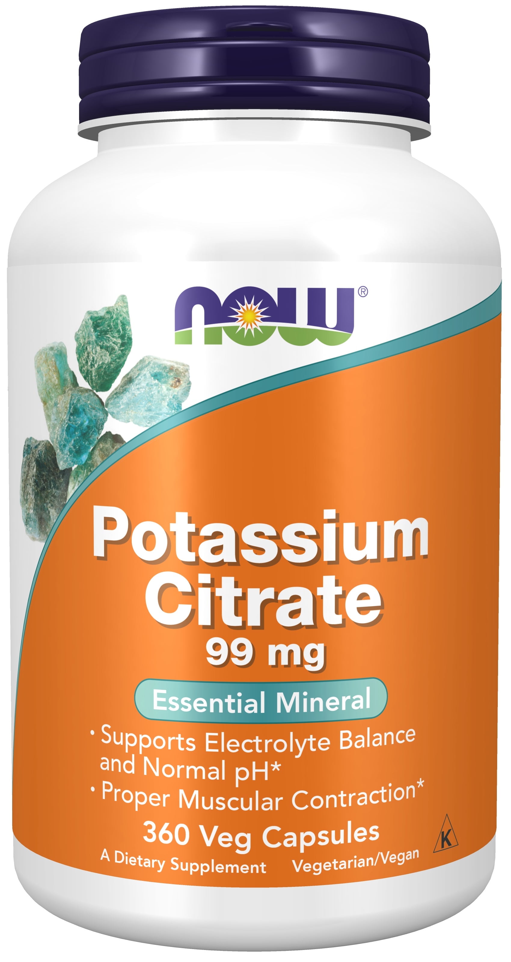 NOW Foods, Potassium Citrate 99 mg, Supports Electrolyte Balance and ...