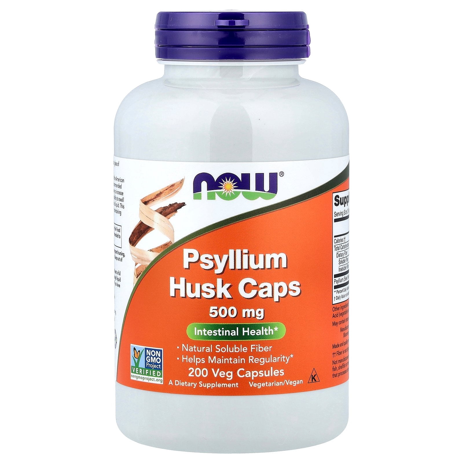 NOW Foods - Psyllium Husk 500 mg. - 200 Vegetable Capsule(s) HSA/FSA ...