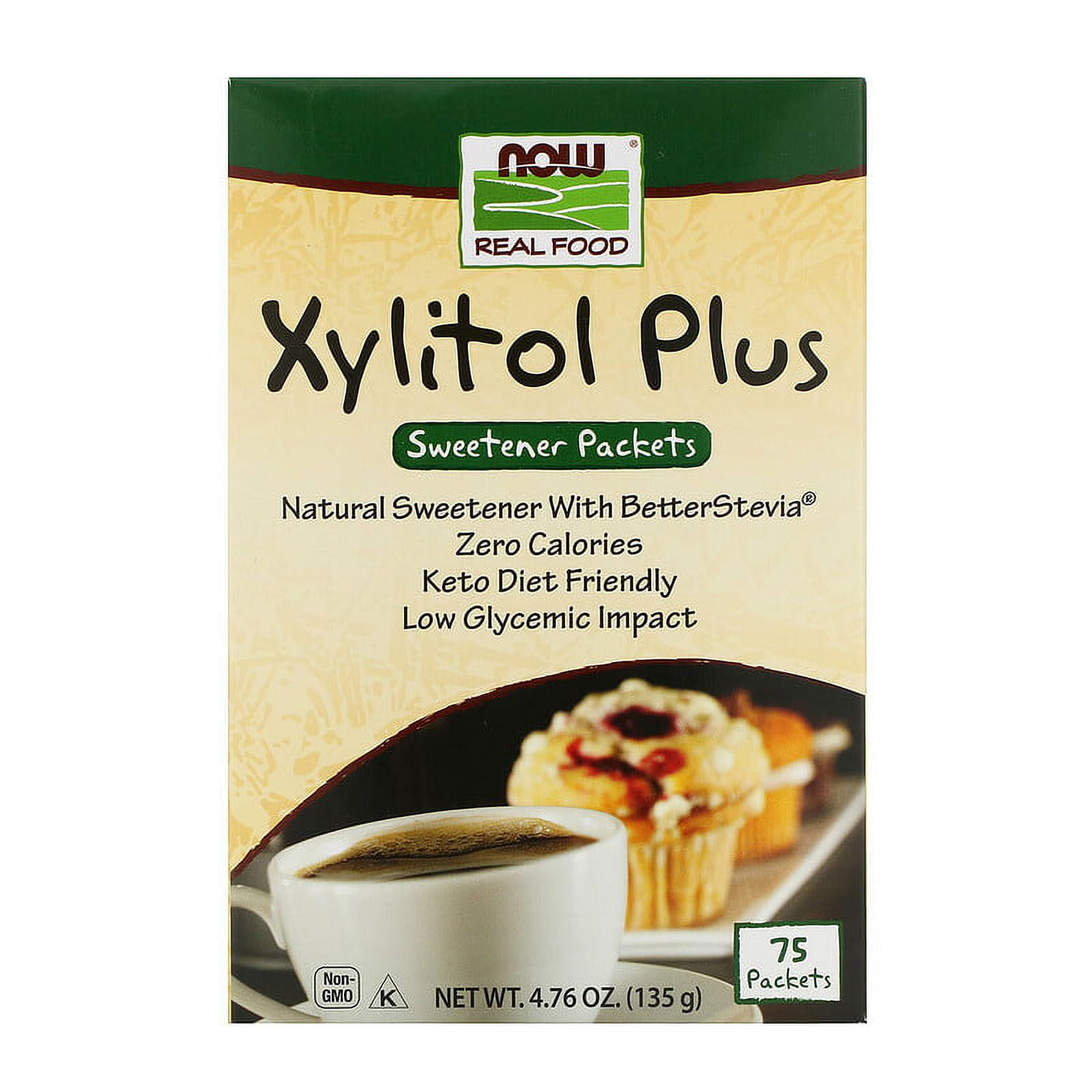 NOW Foods, Real Food, Xylitol Plus, 75 Packets, 4.76 oz (135 g ...
