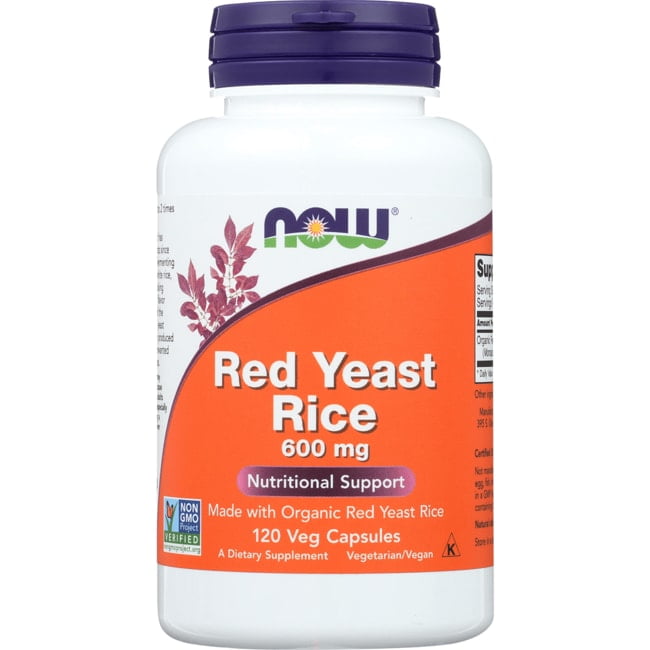 NOW Foods - Red Yeast Rice 600 mg. - 120 Vegetable Capsule(s) - Walmart.com