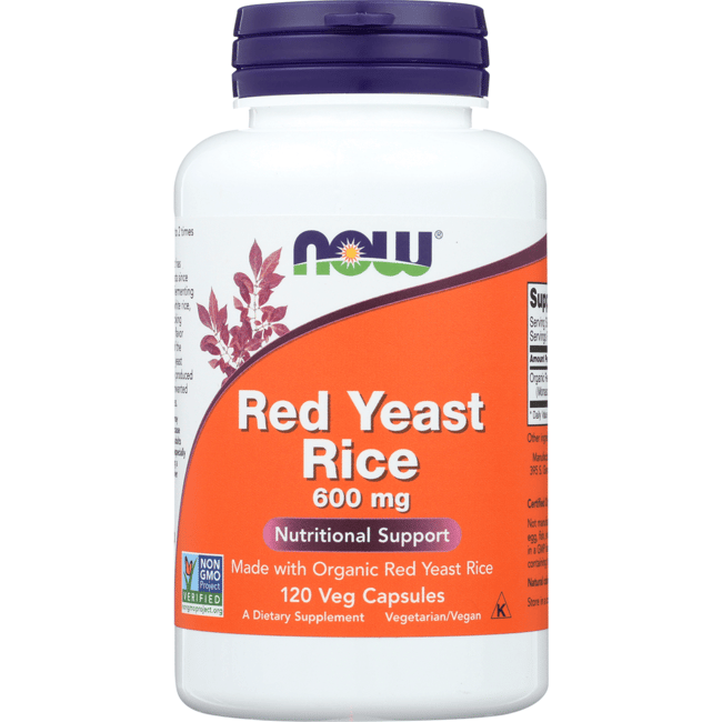 NOW Foods - Red Yeast Rice 600 mg. - 120 Vegetable Capsule(s) - Walmart.com