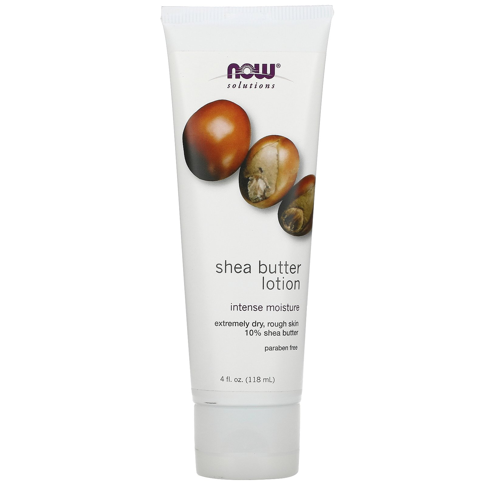 Now Foods Solutions Shea Butter Body Lotion, Intense Repair, 4 Oz ...