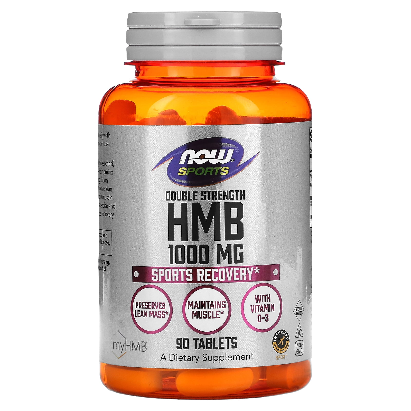 NOW Foods Sports Recovery HMB Tablets, 1,000 mg, 90 Count, Double ...