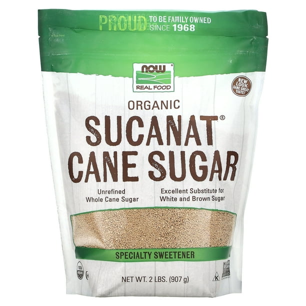 NOW Foods - Sucanat Granulated Cane Organic Non-GE - 2 lbs. - Walmart ...