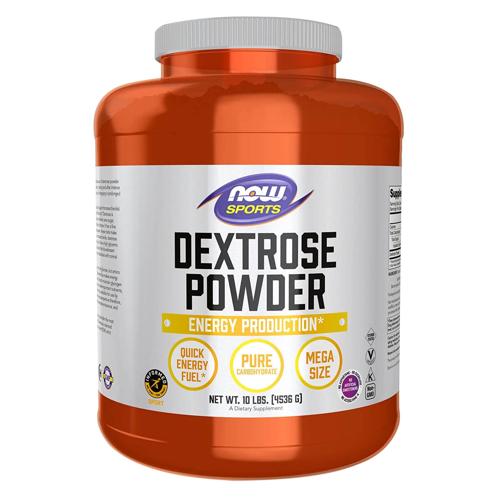NOW Foods Supplement- NOW Sports Dextrose Powder - 10 lbs. - Walmart ...