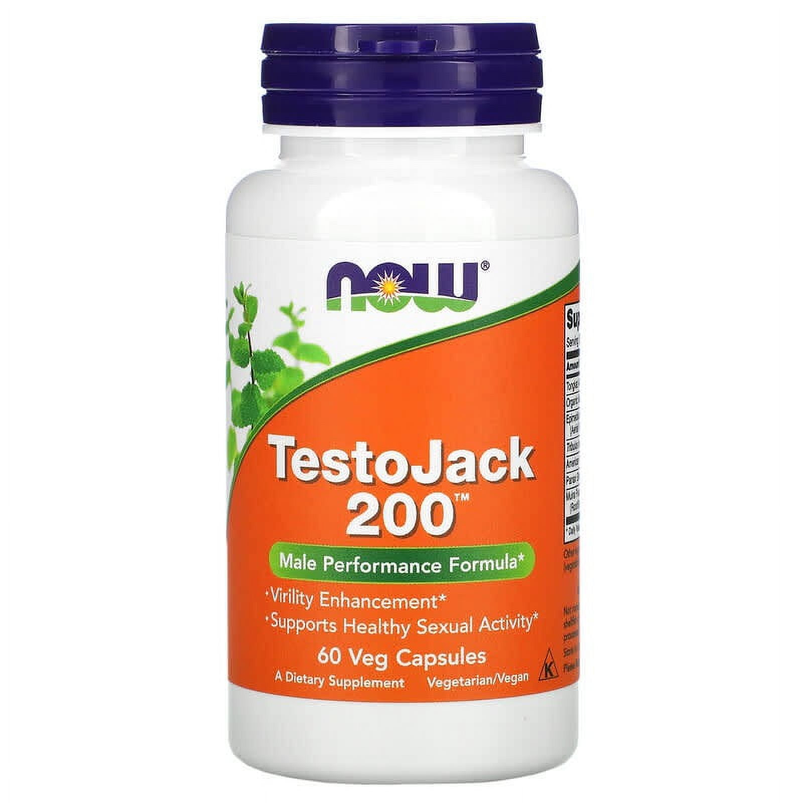 NOW Foods TestoJack 200, 60 Veg Capsules for Men's Health & Vitality (2 ...