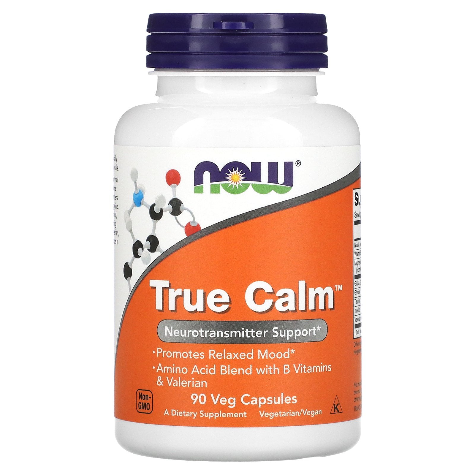 NOW Foods - True Calm Neurotransmitter Support, Anxiety Supplement - 90 ...