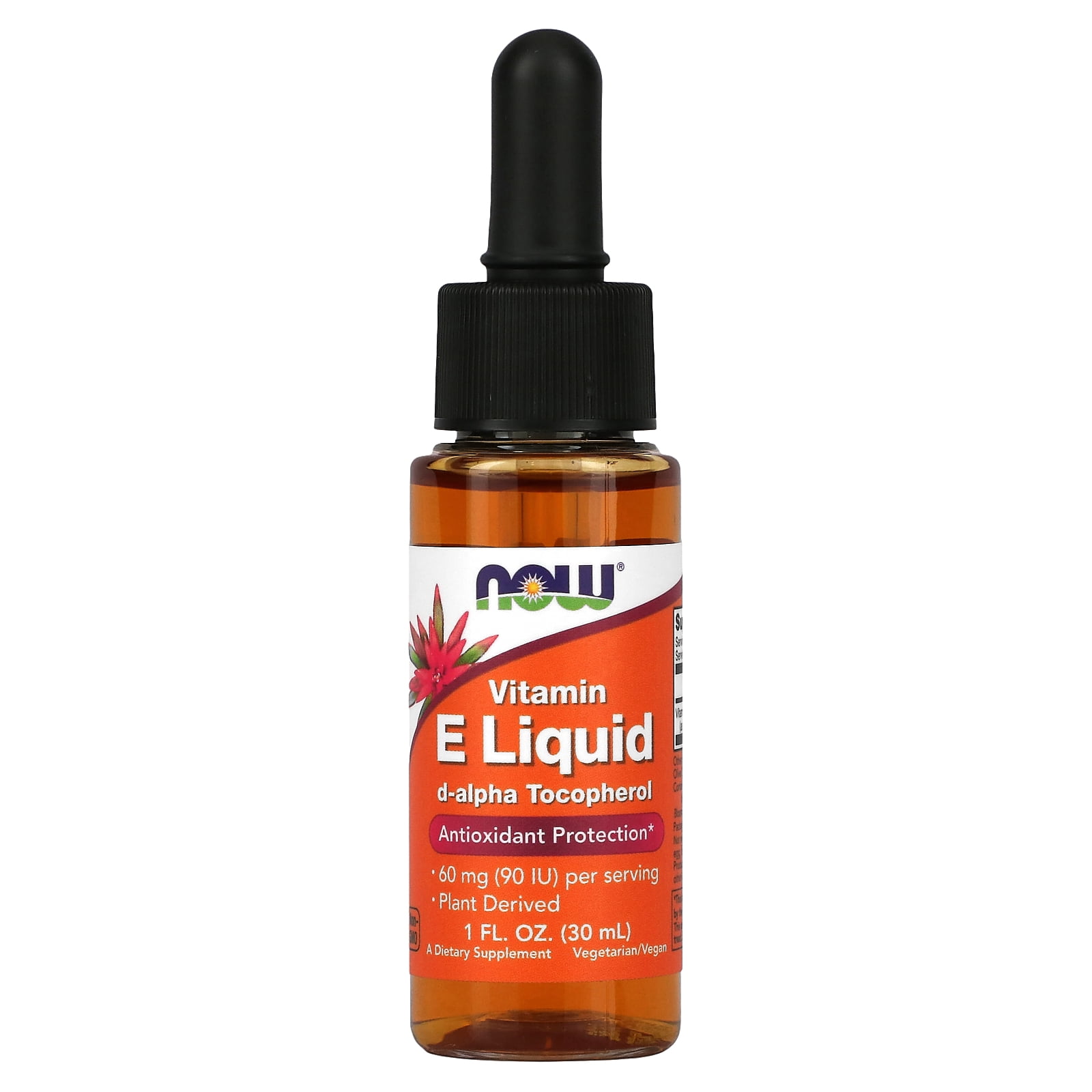 NOW Vitamin E Liquid Antioxidant Protection, D-Alpha Tocopherol, 60 mg ...