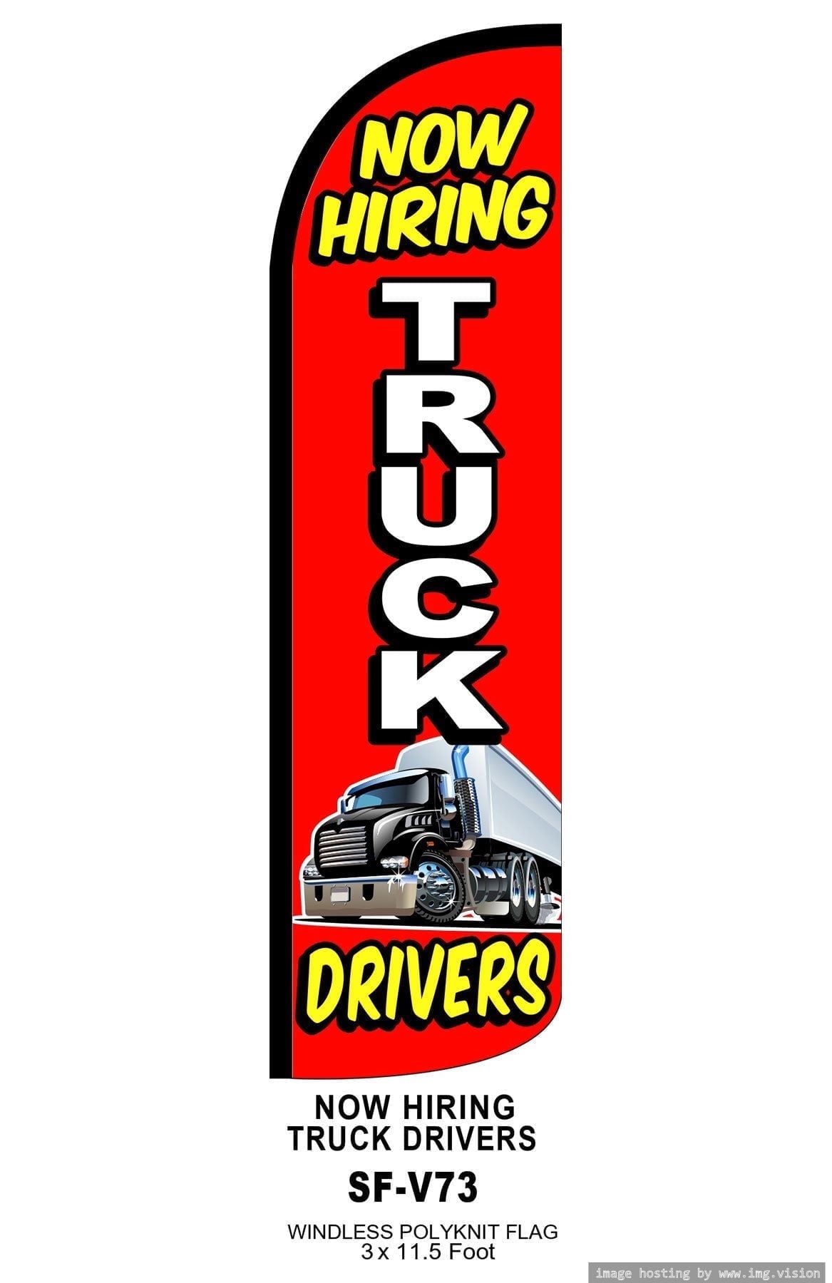 NOW HIRING TRUCK DRIVERS Windless Flag (Hardware Not Included) |Advertisement /Business Flags ...