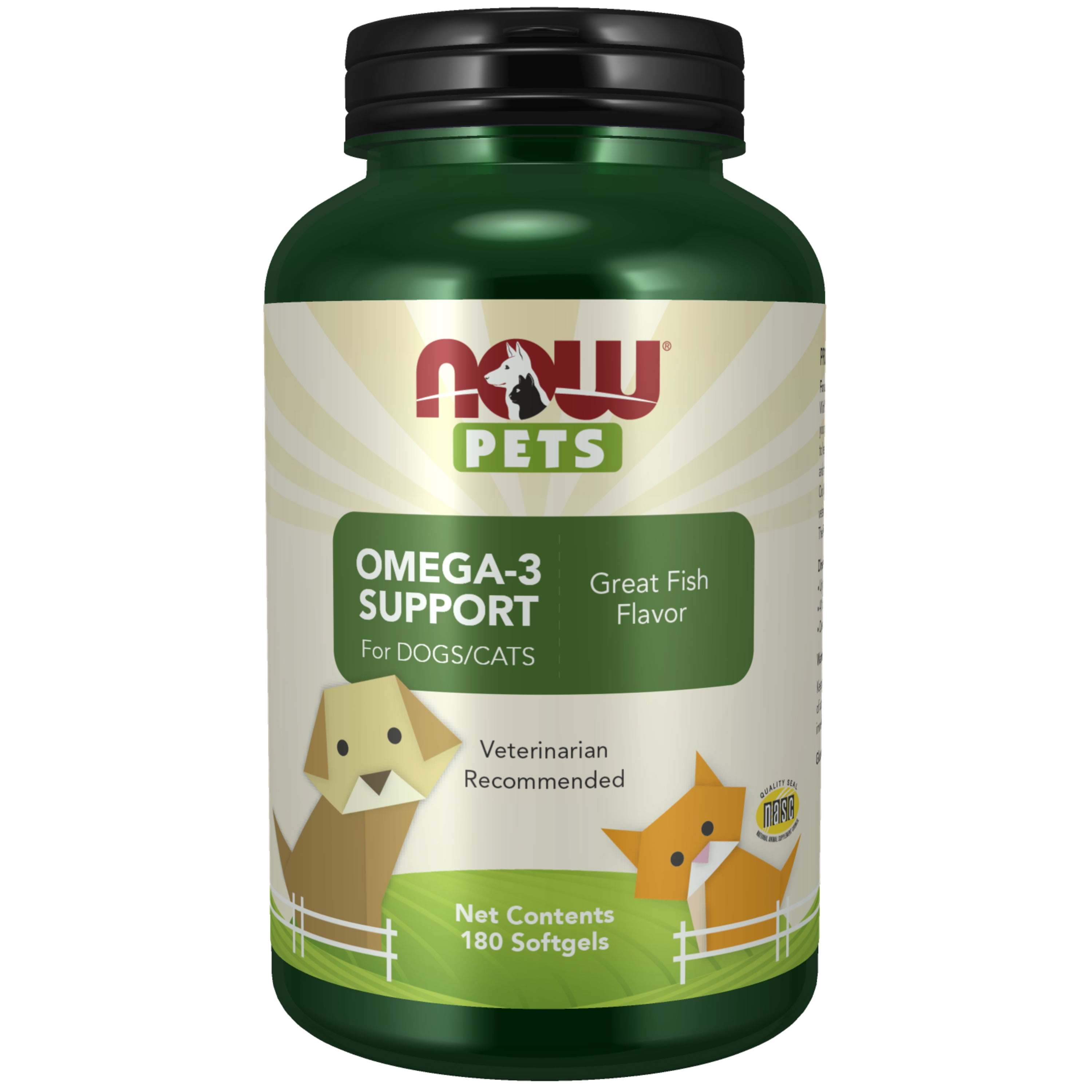 NOW Pet Health, Omega 3 Supplement, NASC Certified, Vet Recommended ...