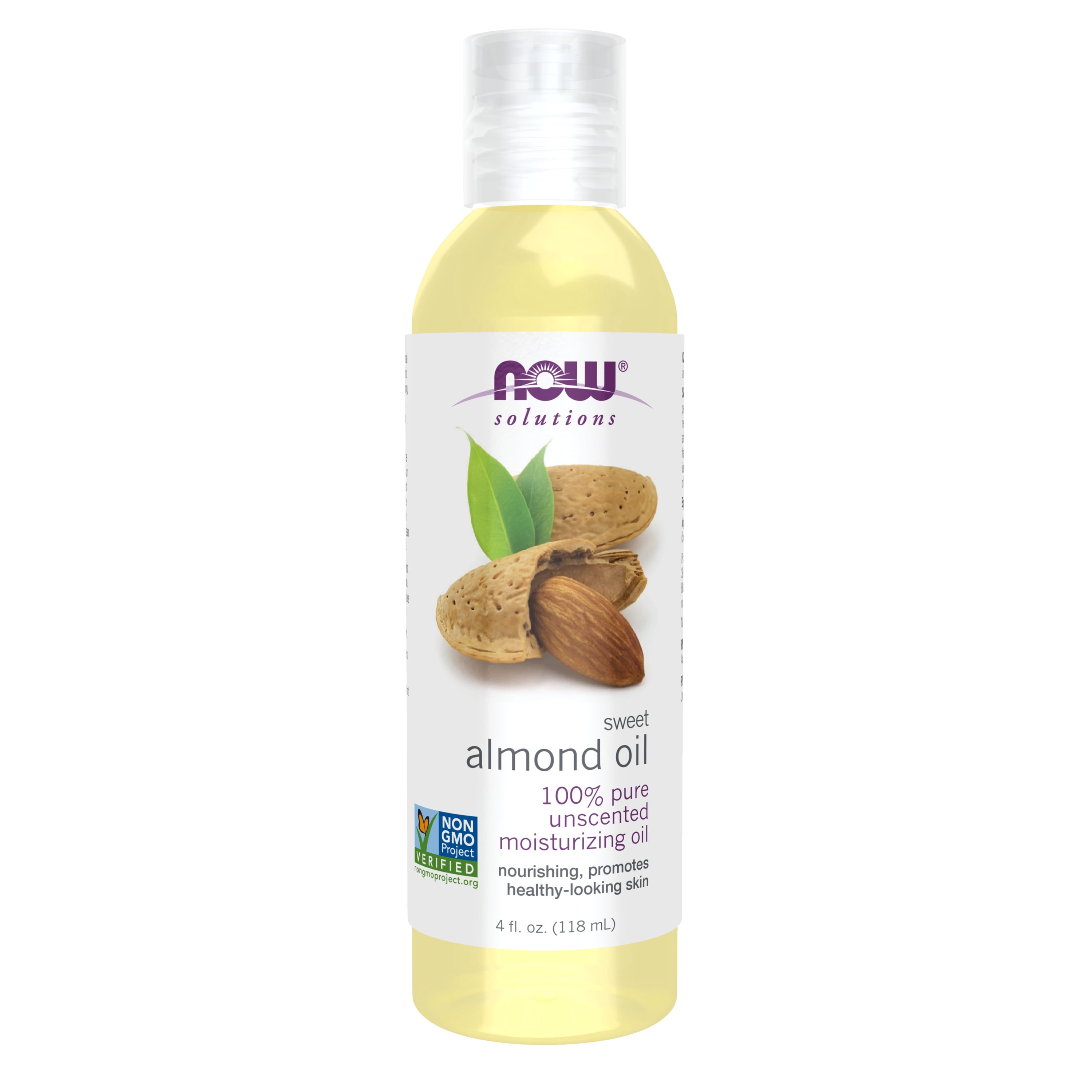 NOW Solutions, 100% Pure Sweet Almond Oil, 4-Ounce, Moisturizing ...