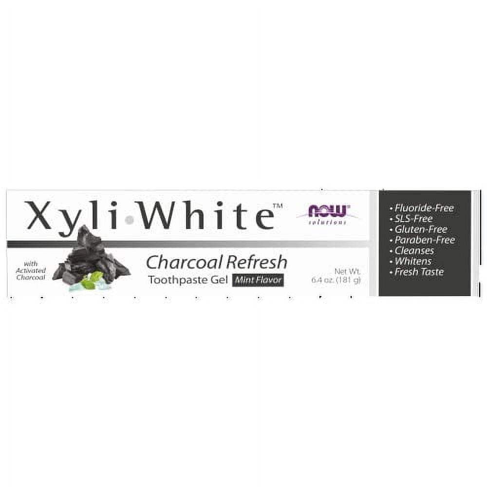 NOW Solutions, Xyliwhiteâ„¢ Toothpaste Gel, Charcoal Refresh With ...