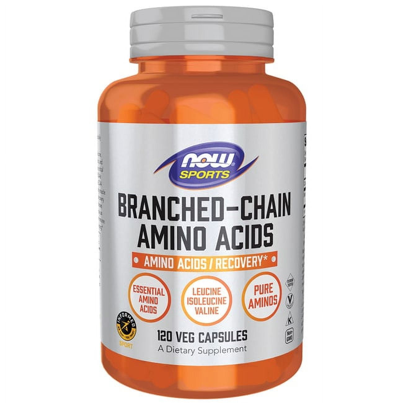 NOW Sports BCAA Capsules, 120 Ct - Walmart.com