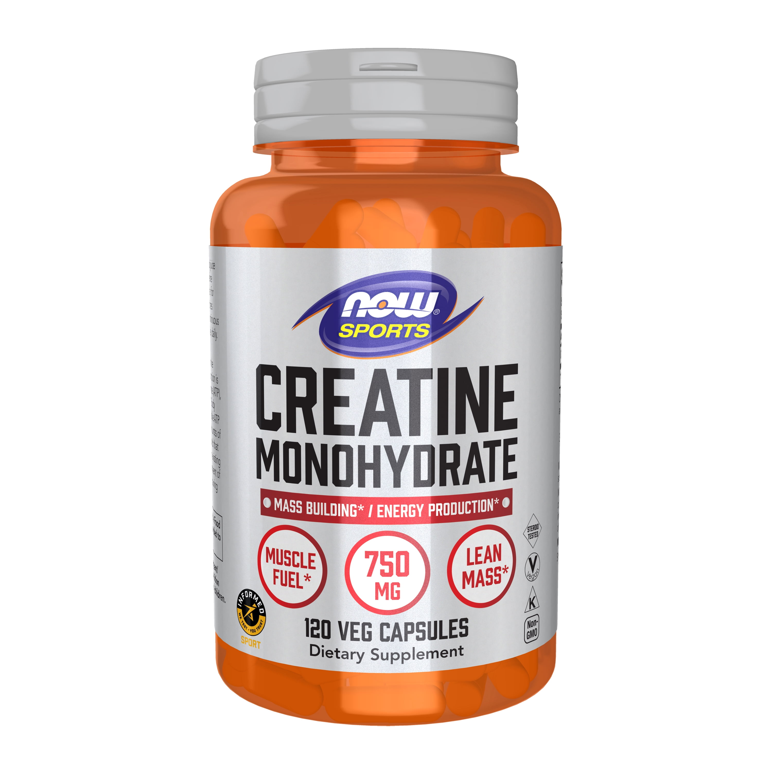 NOW Sports Nutrition, 750mg Creatine Monohydrate, Energy Production ...