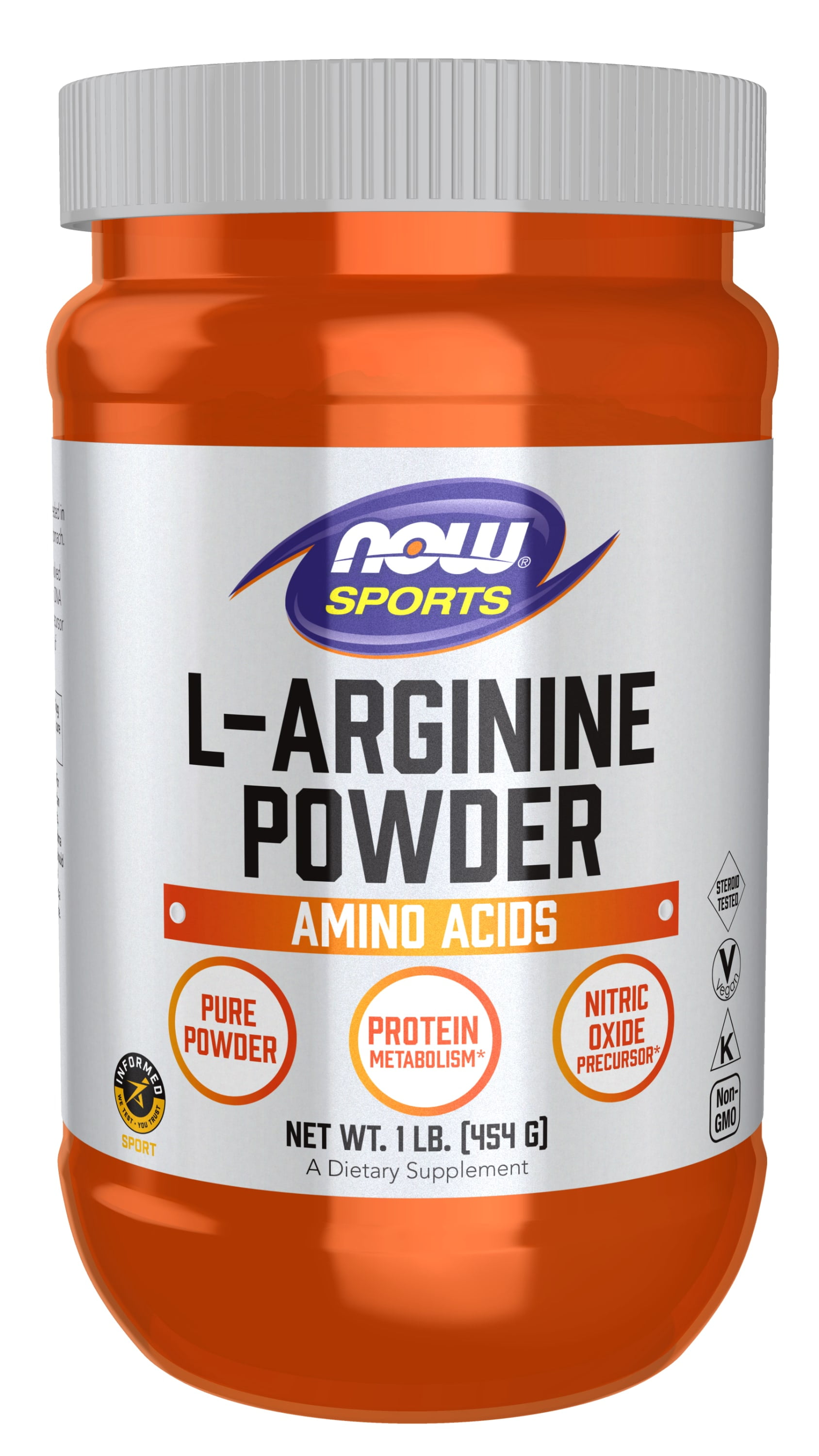 NOW Sports Nutrition, L-Arginine Powder, Nitric Oxide Precursor, Amino ...