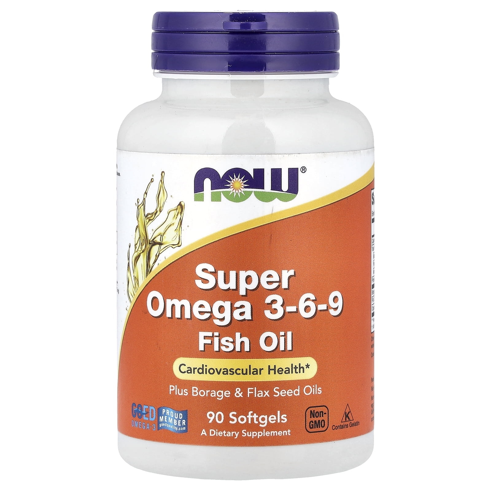 NOW, Super Omega 3-6-9 Softgels, 1200 mg, 90 Count - Walmart.com