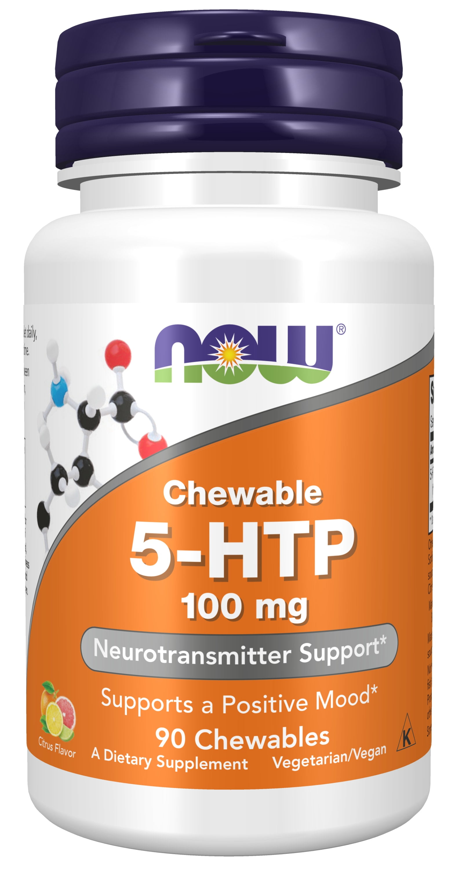 NOW Supplements, 5-HTP (5-hydroxytryptophan) 100 mg, Neurotransmitter ...