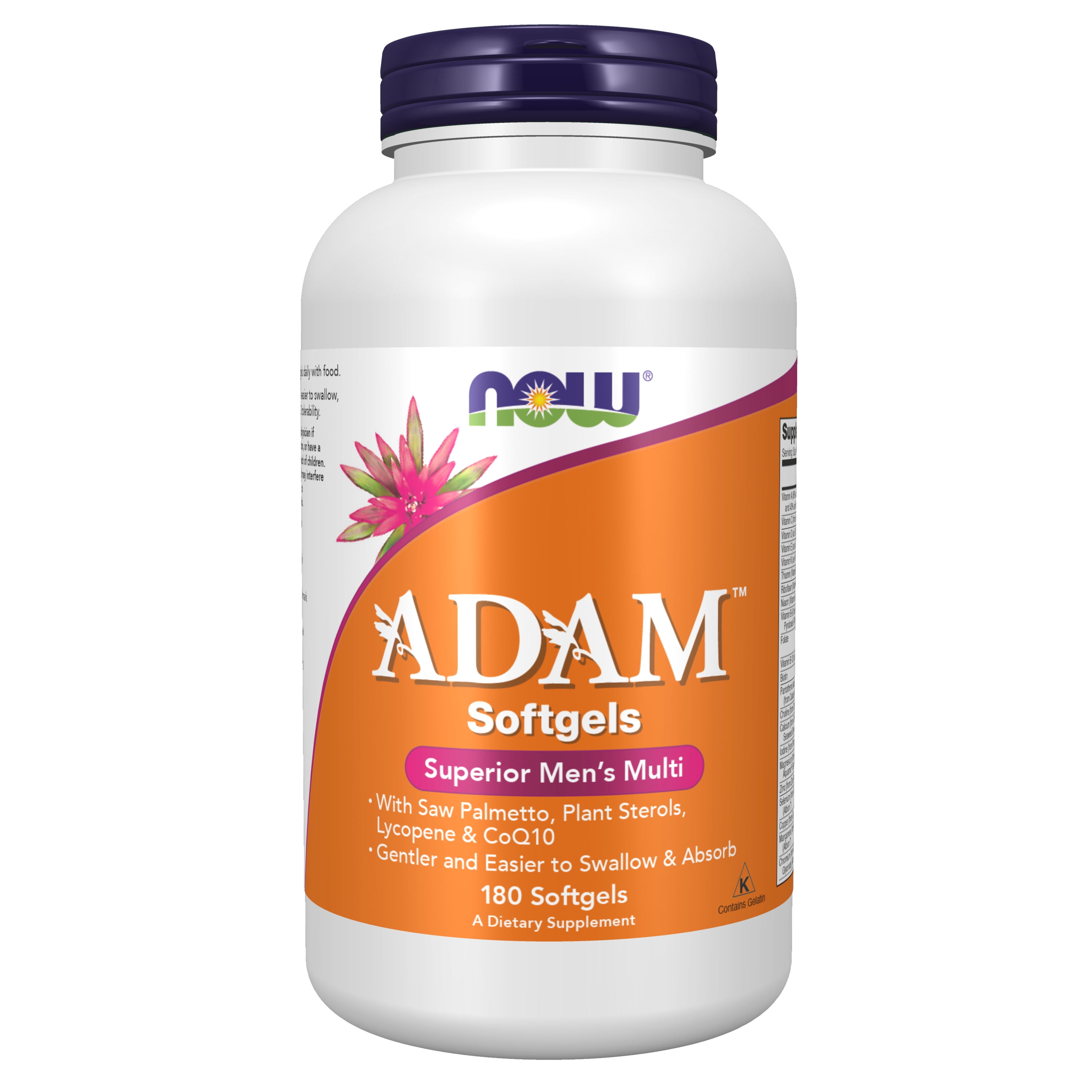 NOW ADAM™ Men's Vitality Vitamins, Multivitamin with Saw Palmetto ...