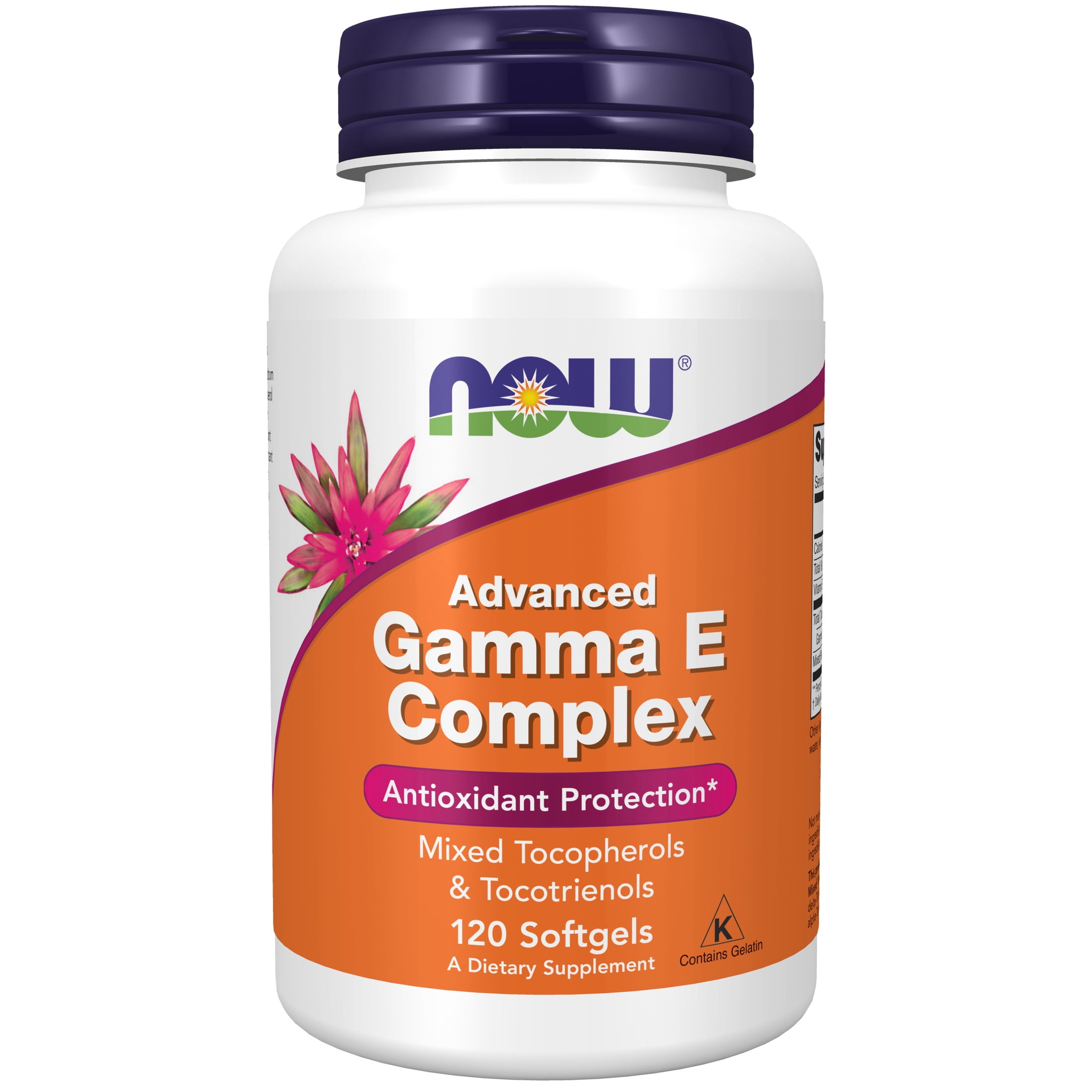 NOW Supplements, Advanced Gamma E Complex, 120 Softgels, Antioxidant ...