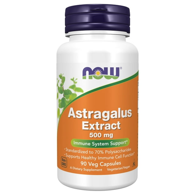 NOW Supplements, 500mg Astragalus Extract, 70% Polysaccharides, Immune ...