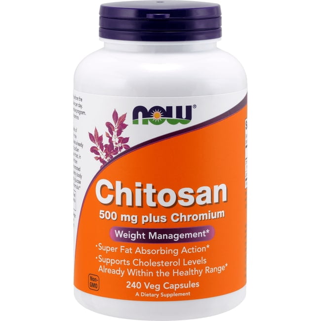 NOW Supplements, Chitosan 500 mg plus Chromium, Weight Management*, 240 ...