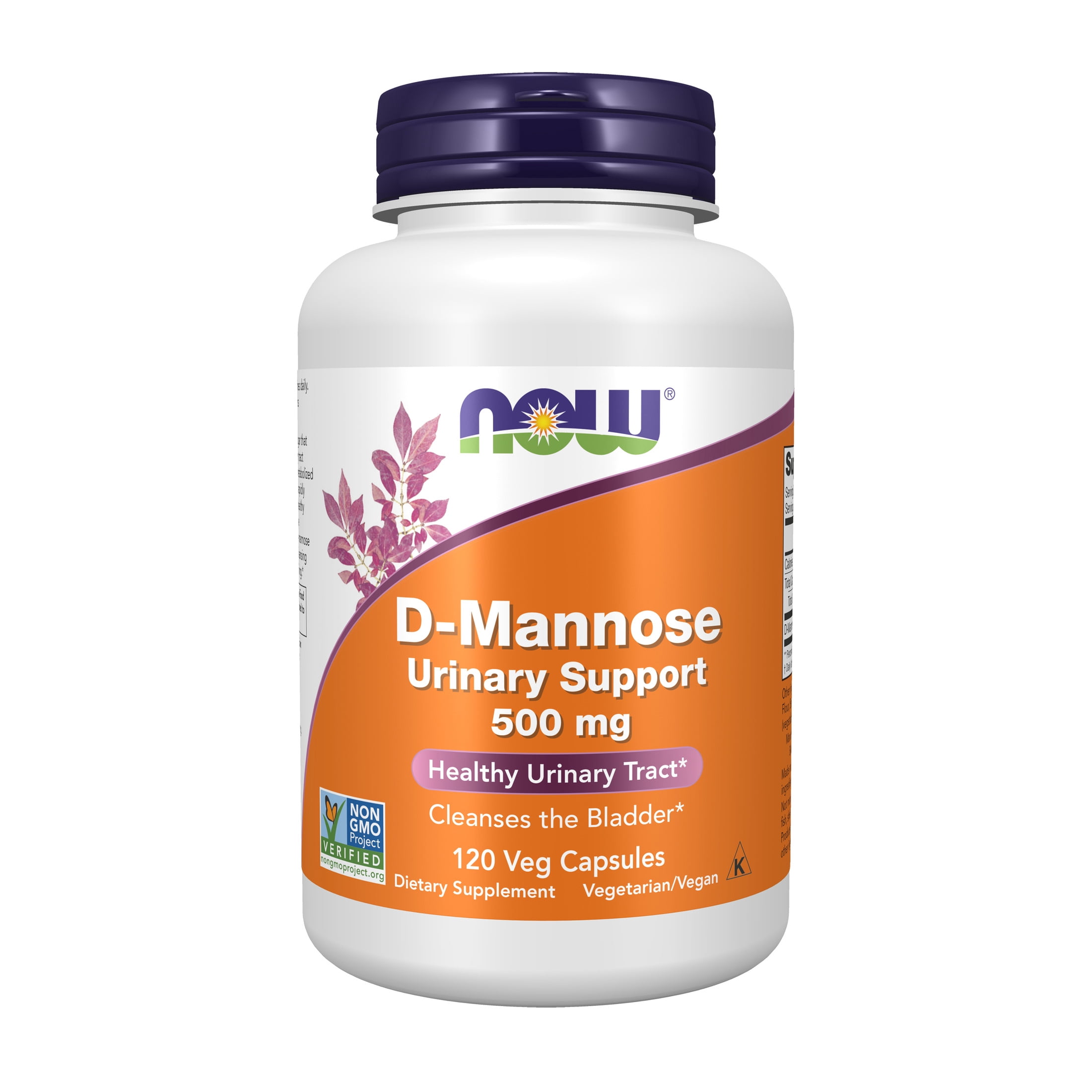 NOW Supplements, Non-GMO D-Mannose 500mg, Healthy Urinary Tract Support ...