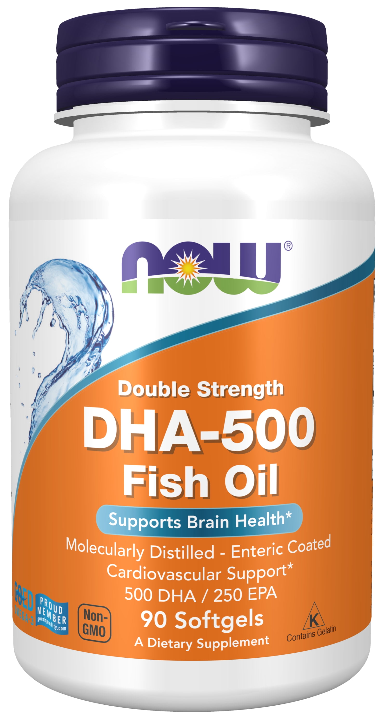 NOW Supplements, DHA-500 with EPA 250, Supports Brain Health & Memory ...