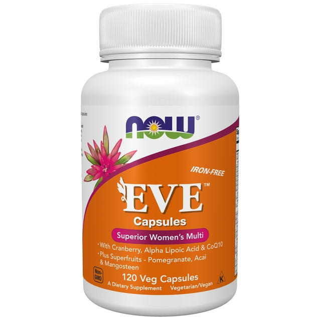 NOW Supplements, Eve™ Women's Multivitamin with Cranberry, Alpha Lipoic ...