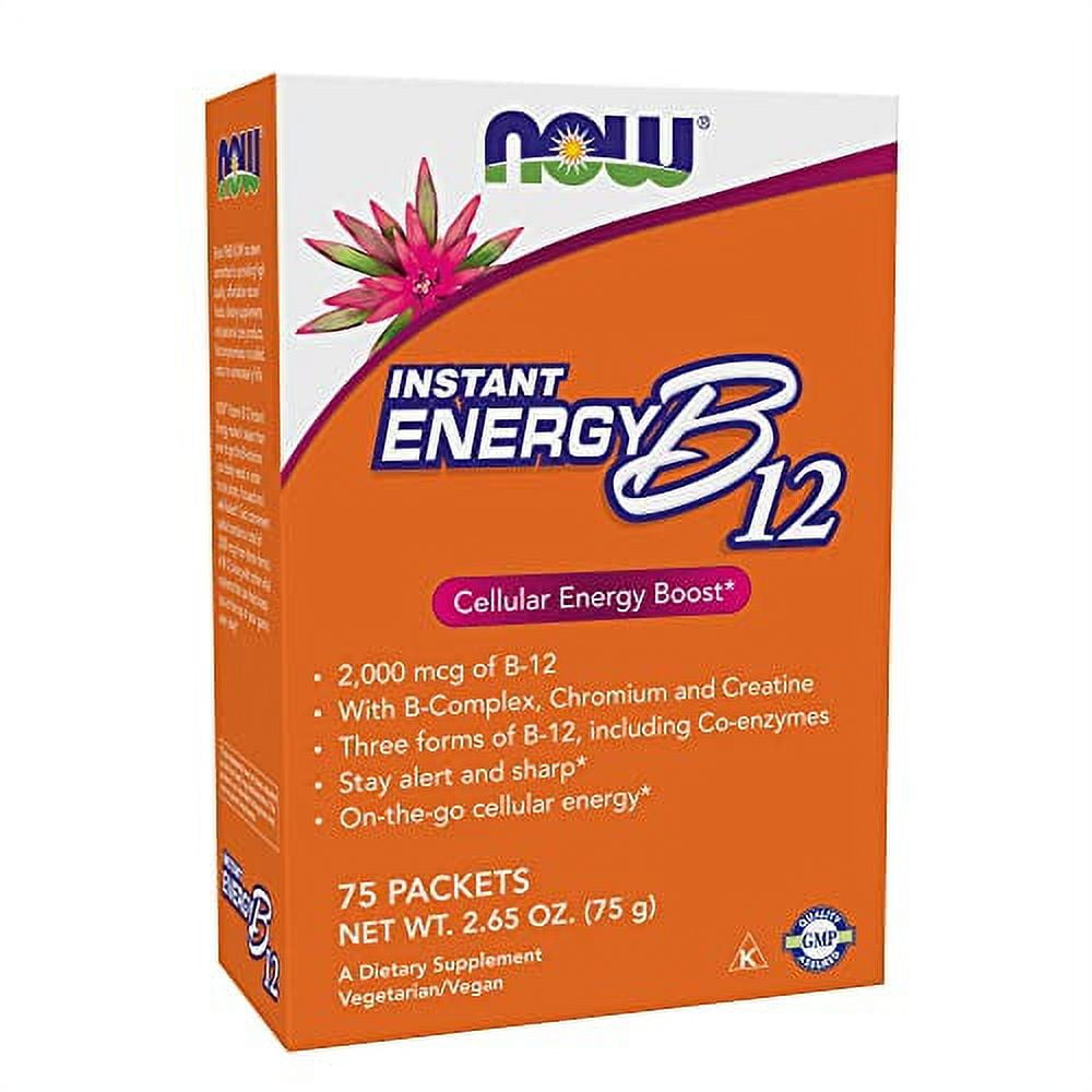 NOW Supplements, Instant Energy B-12 (2,000 mcg of B-12 per packet ...