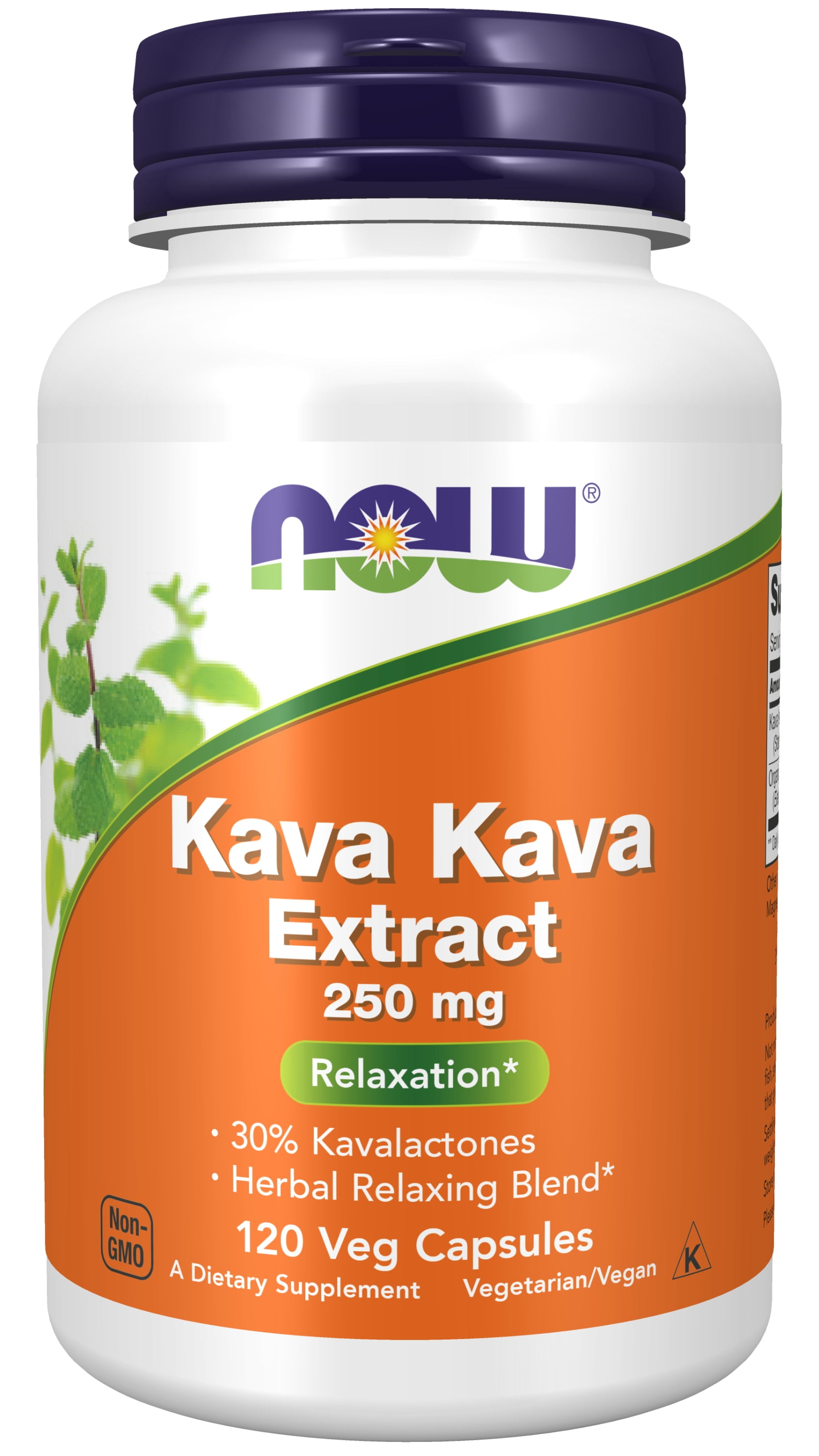 NOW Supplements, Organic Kava Kava Extract 250 mg, Herbal Relaxation ...