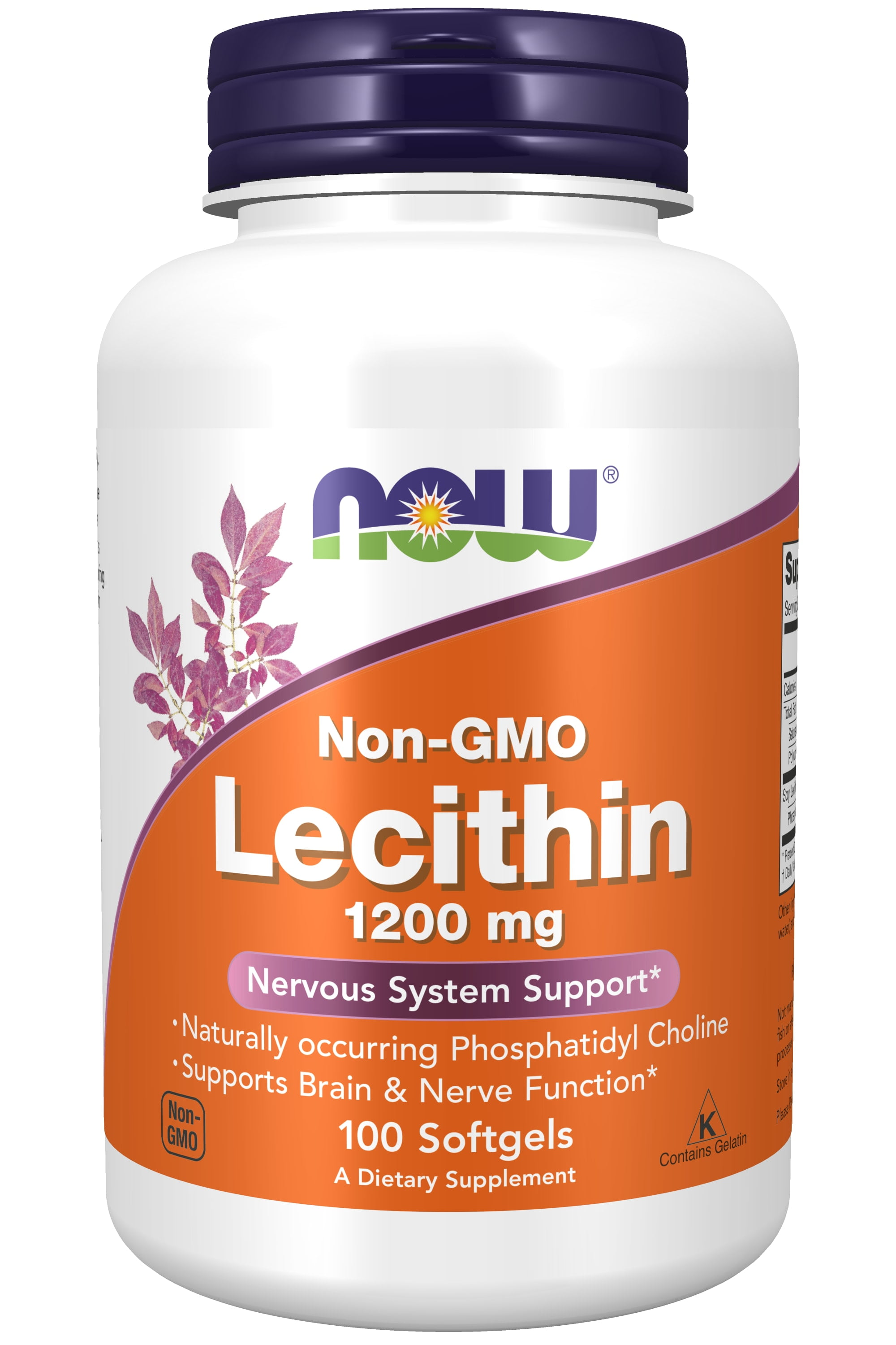 NOW Supplements, Lecithin 1200 mg with naturally occurring Phosphatidyl ...