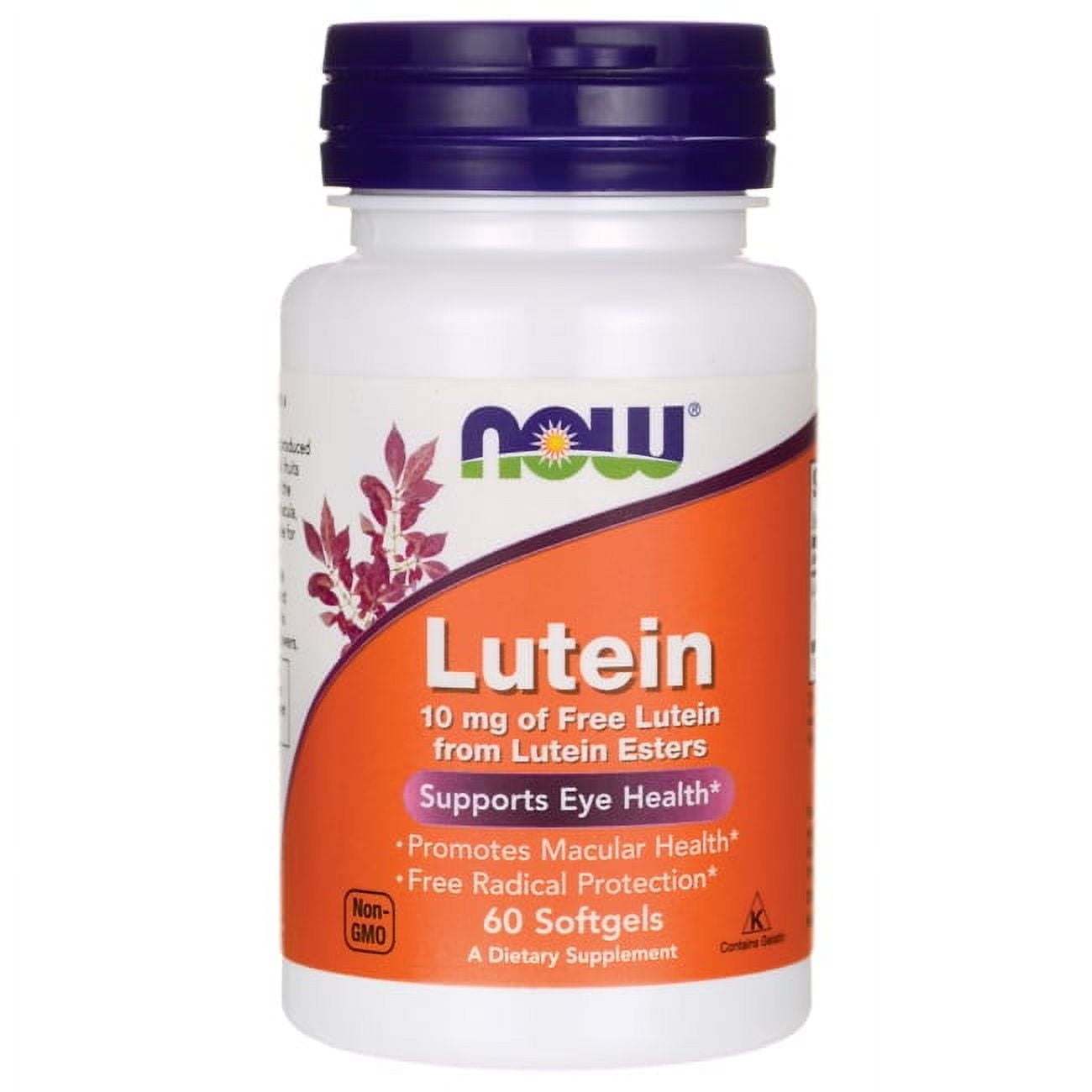 NOW Supplements, Lutein 10 mg with 10 mg of Free Lutein from Lutein ...